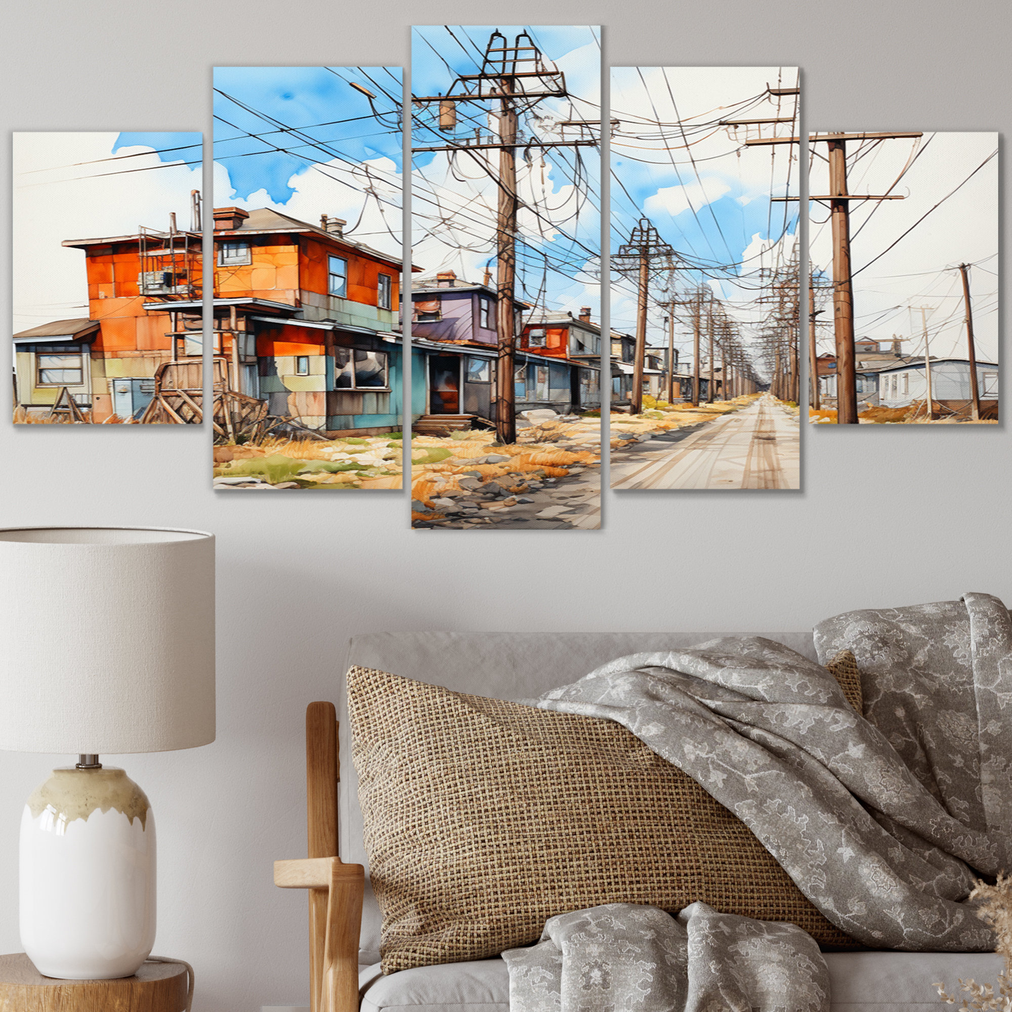 Lark Manor Power Lines Power Harmony II - Power Lines Wall Art Print ...