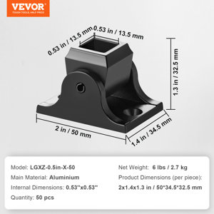 VEVOR Aluminum Alloy Baluster Shoes Square Balusters Baluster Wrought ...