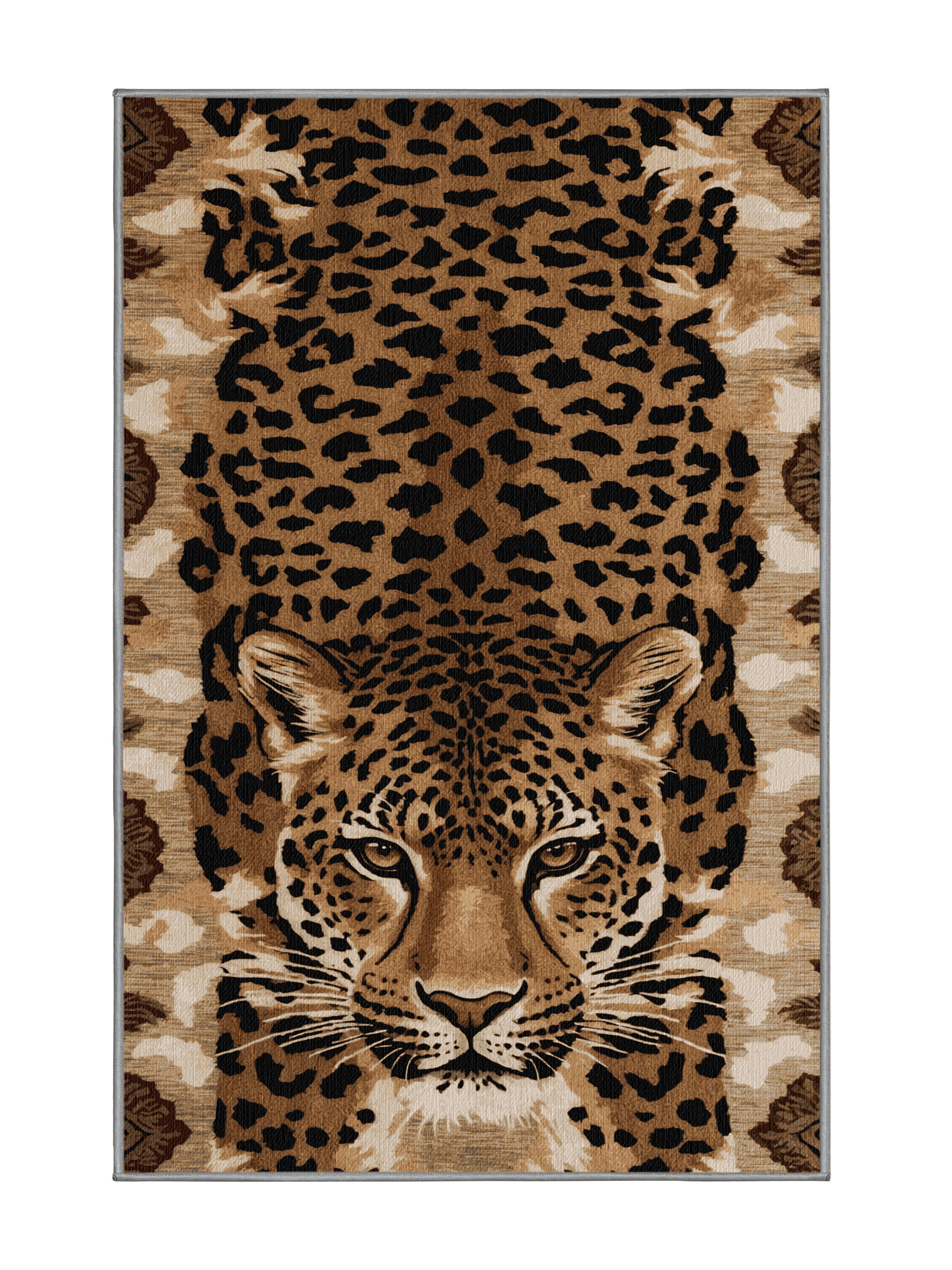 Rosdorf Park Washable Clouded Leopard Big Cats Area Rug | Wayfair