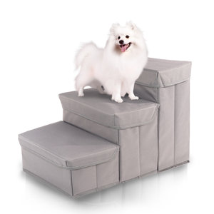 Tucker Murphy Pet™ Wava Padded 3 Step Pet Storage Foldable Steps ...