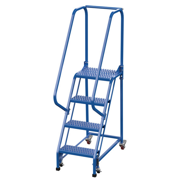 WFX Utility™ Andresen 4 - Step Steel Rolling Step Stool | Wayfair
