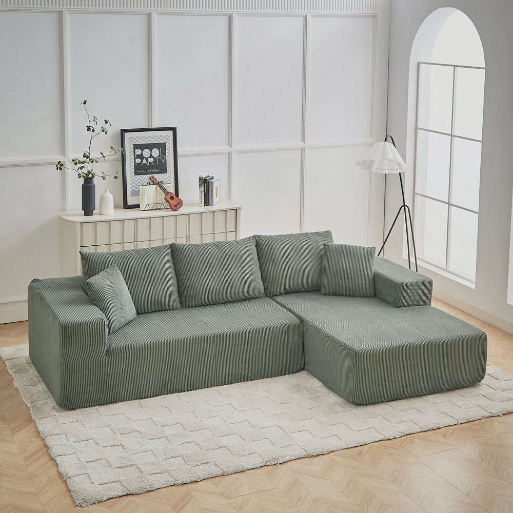 Corrigan Studio® Modern Corduroy Modular Sectional Sofa Couch Set | Wayfair