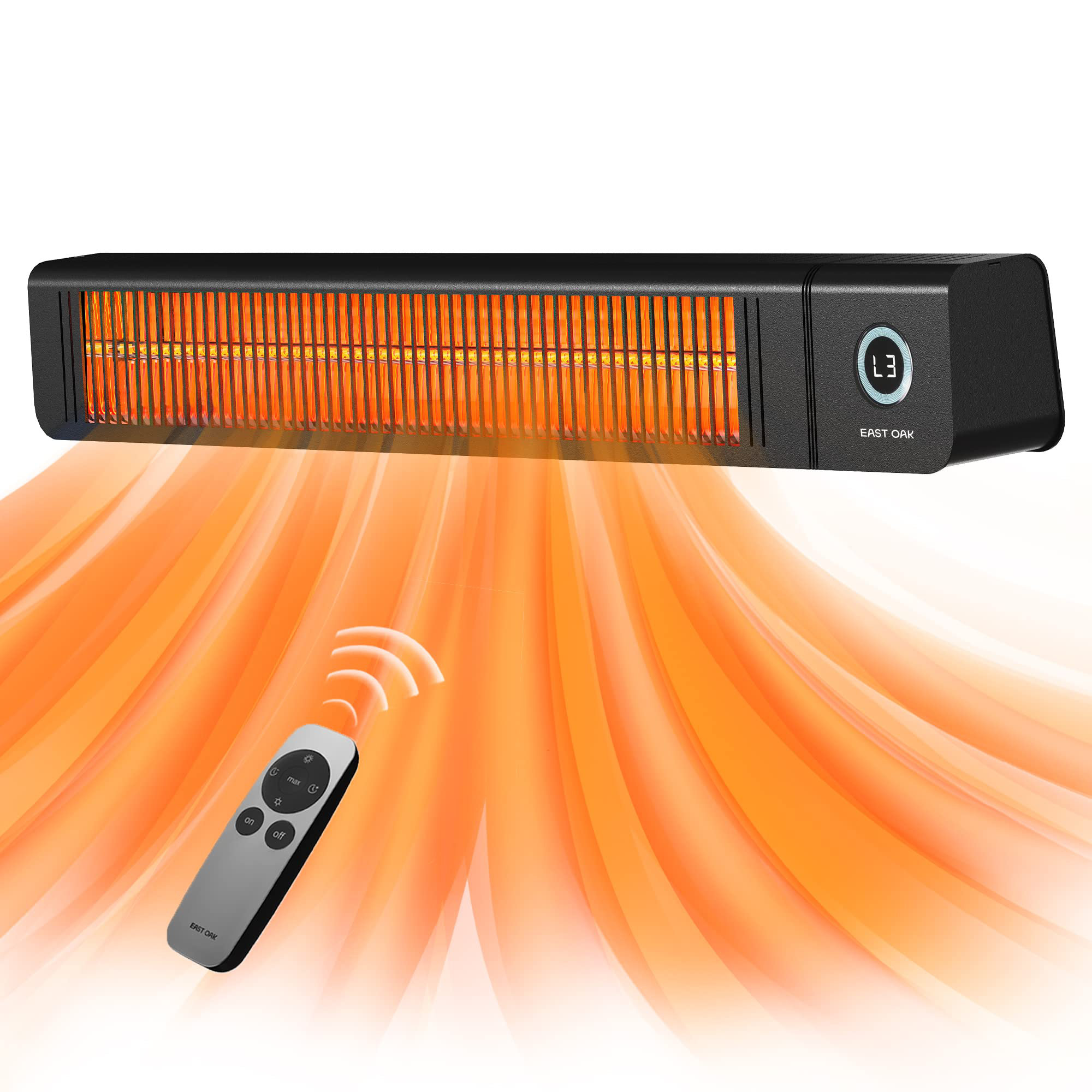 EAST OAK 3000W Wall Mounted Electric Infrared Heater | Wayfair