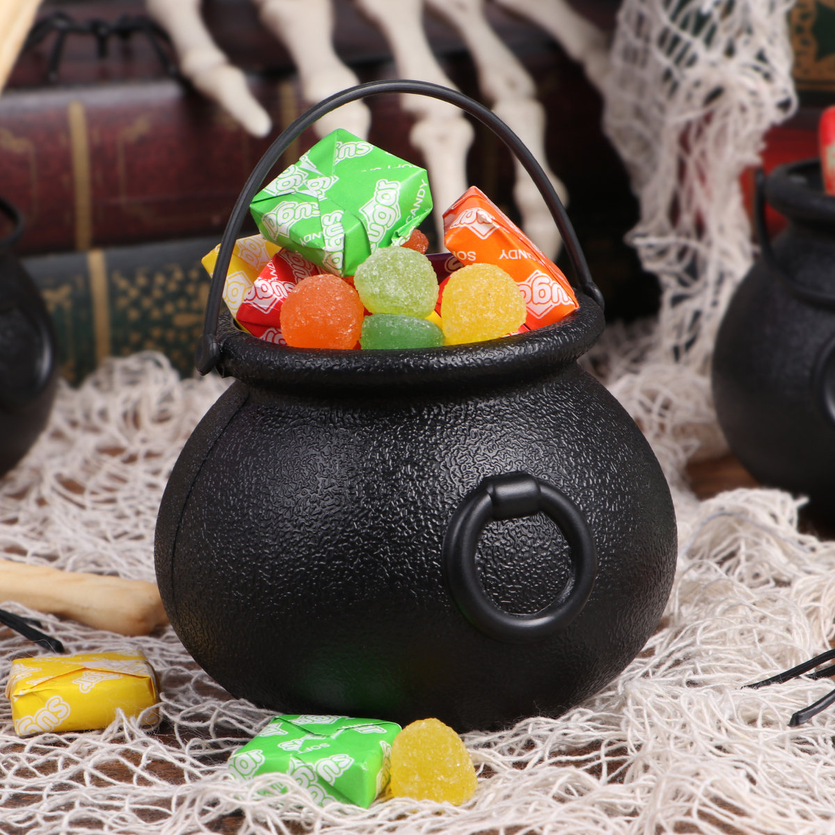 The Holiday Aisle® 9 Piece Cauldron Candy Bucket Kettle Party Favors ...