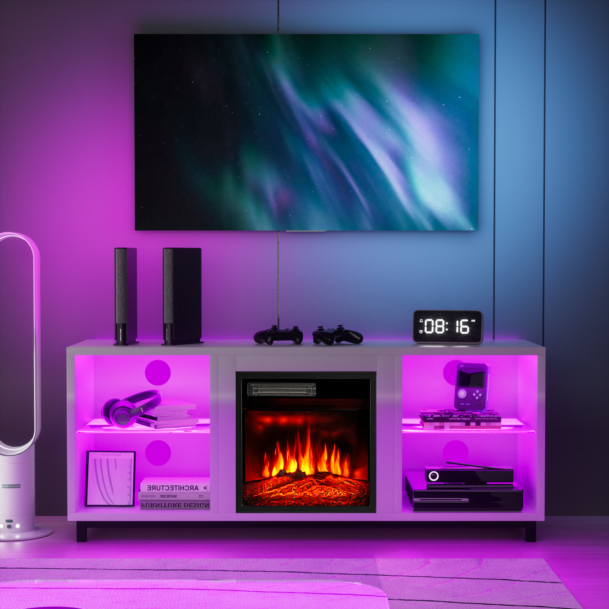 Brayden Studio® 58'' Media Console for TVs up to 65'' with Electric ...