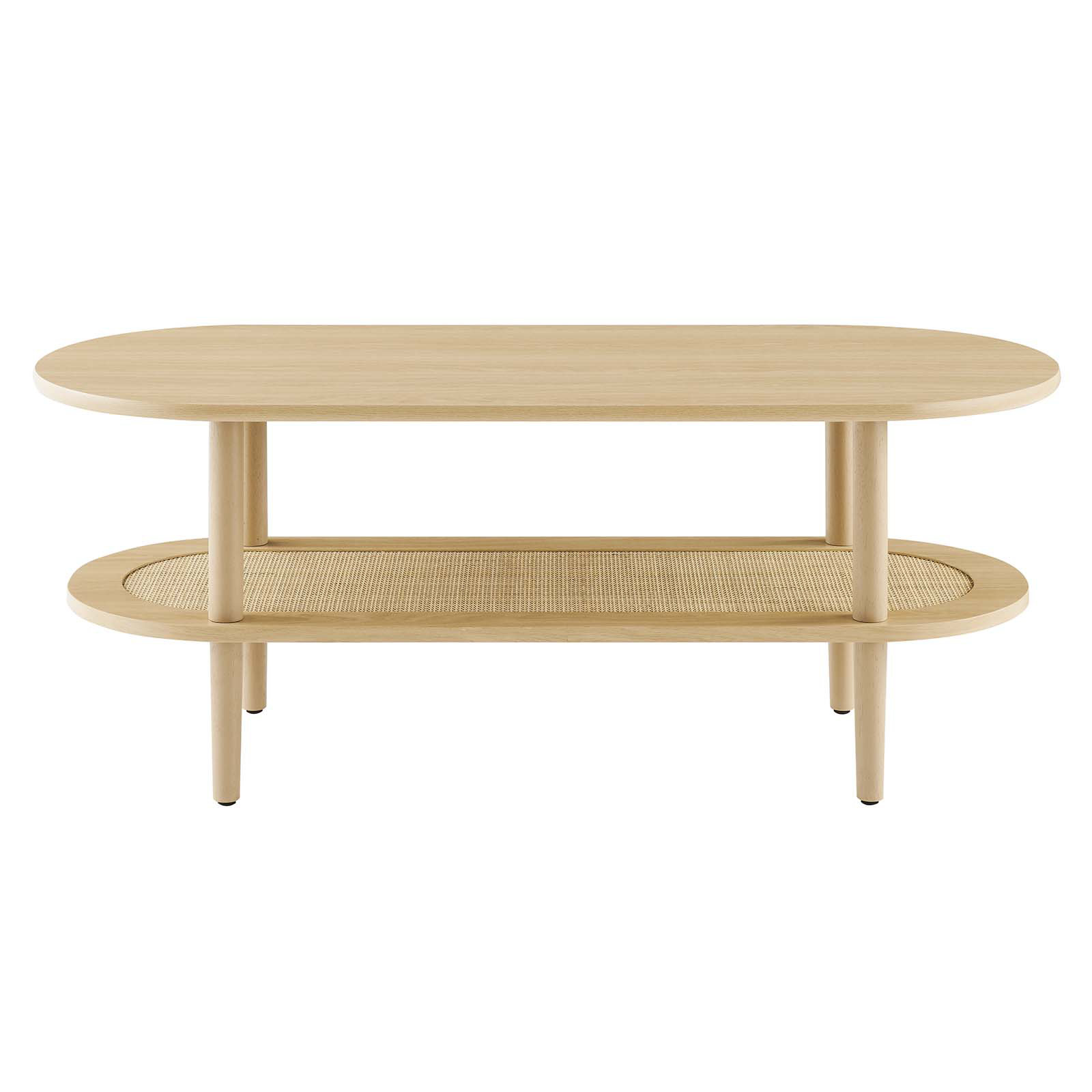 Modway Torus Oval Coffee Table with Rattan Shelf & Reviews - Wayfair Canada