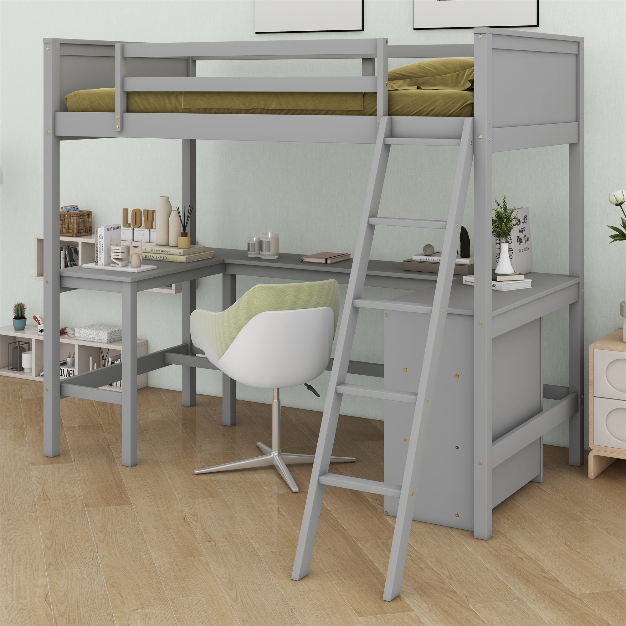 Harriet Bee Janeyah Kids Twin Loft Bed | Wayfair