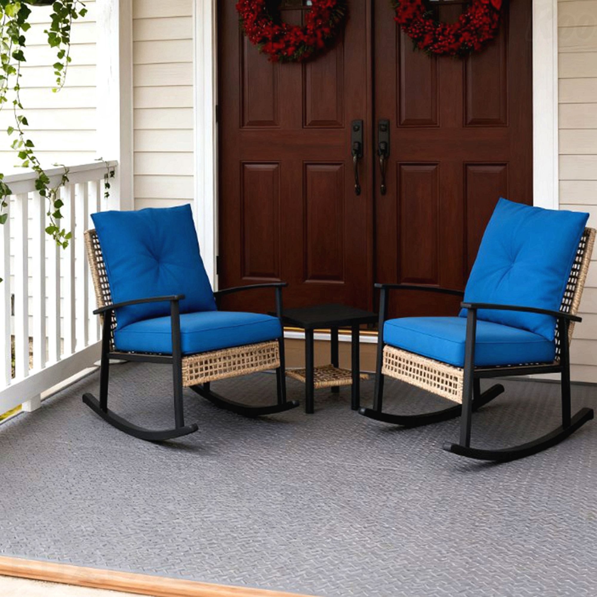Latitude Run® Patio Furniture Set Rattan With Button Tufted Cushions ...