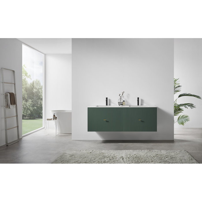 AllModern Jamell 59.06'' Double Bathroom Vanity with Top & Reviews ...