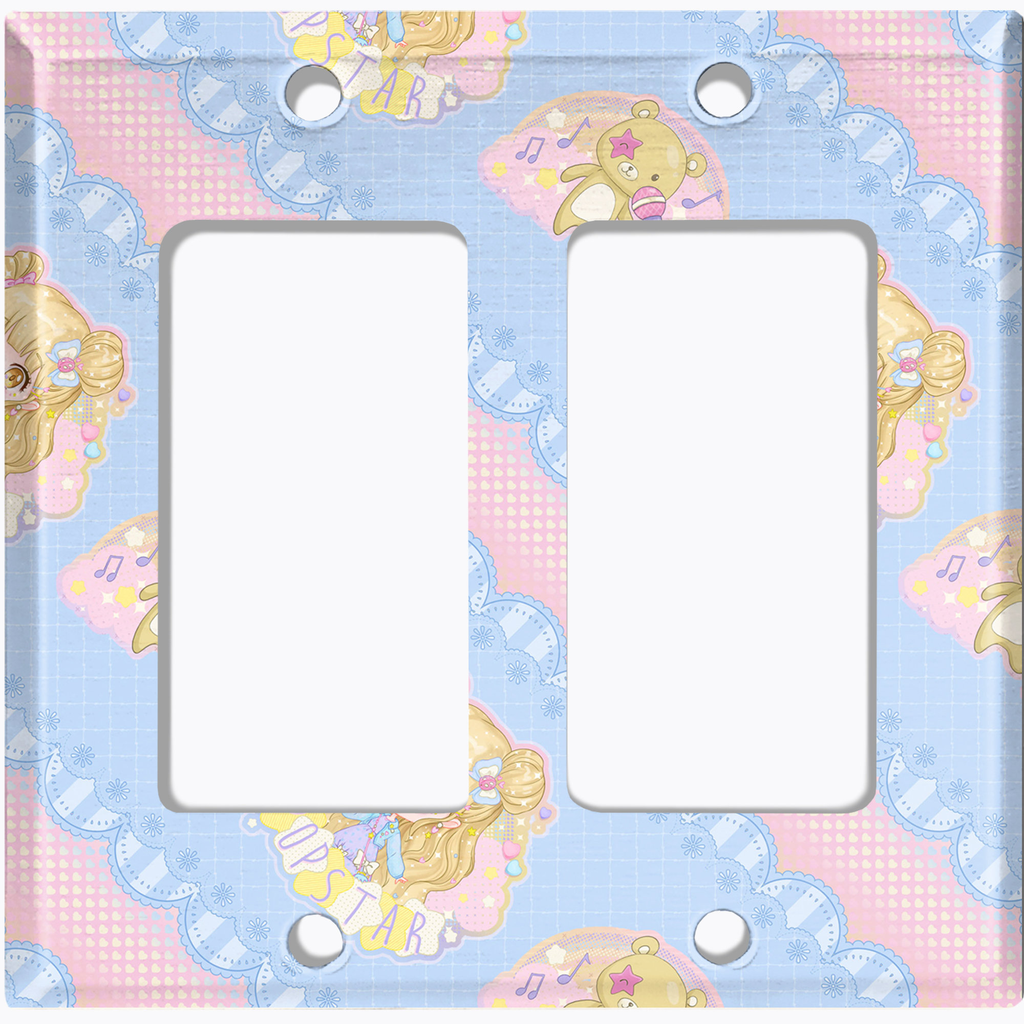 WorldAcc Metal Light Switch Plate Outlet Cover (Anime Pop Star Girl ...