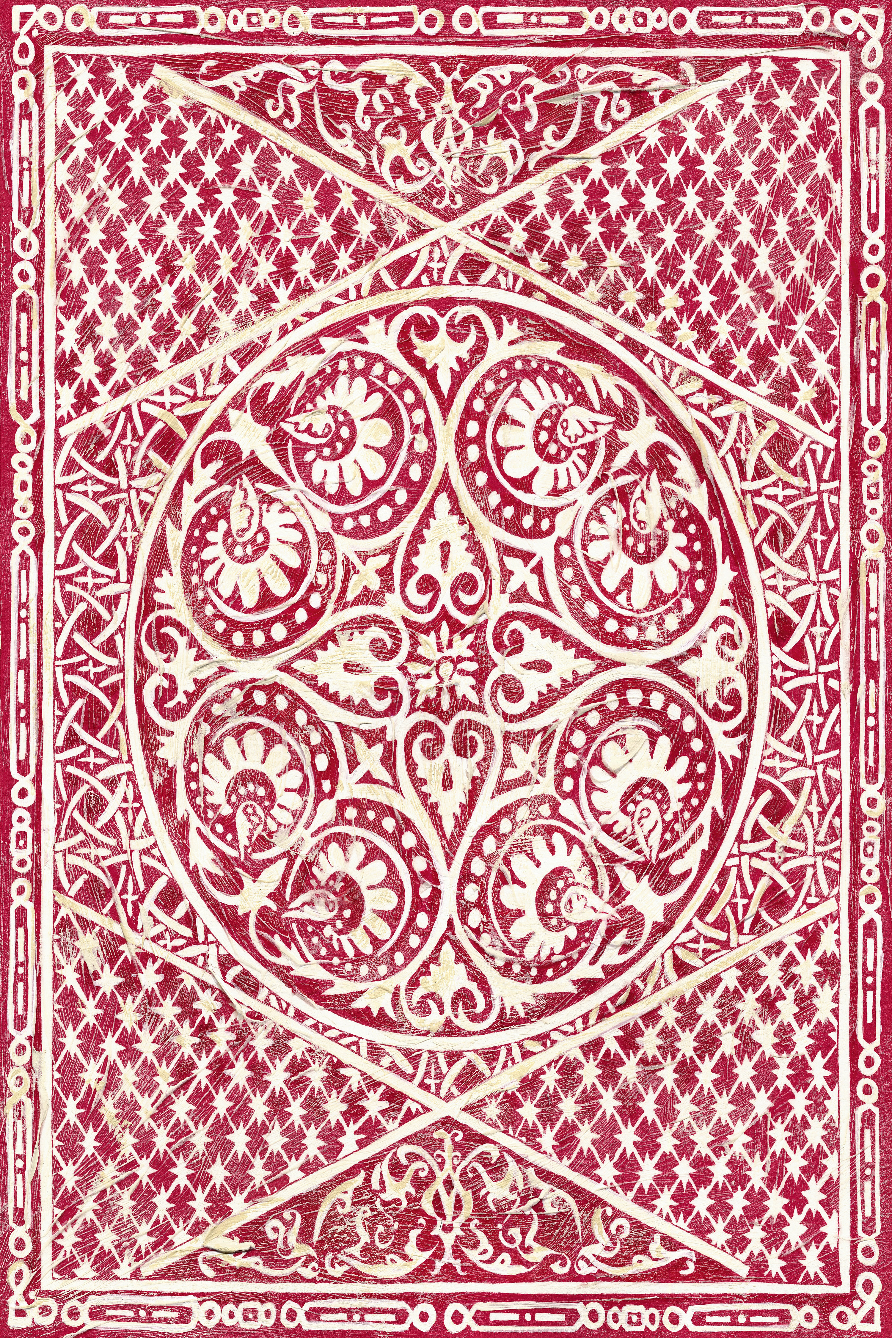 Latitude Vive Woodcut In Red II - Wrapped Canvas Graphic Art | Wayfair ...
