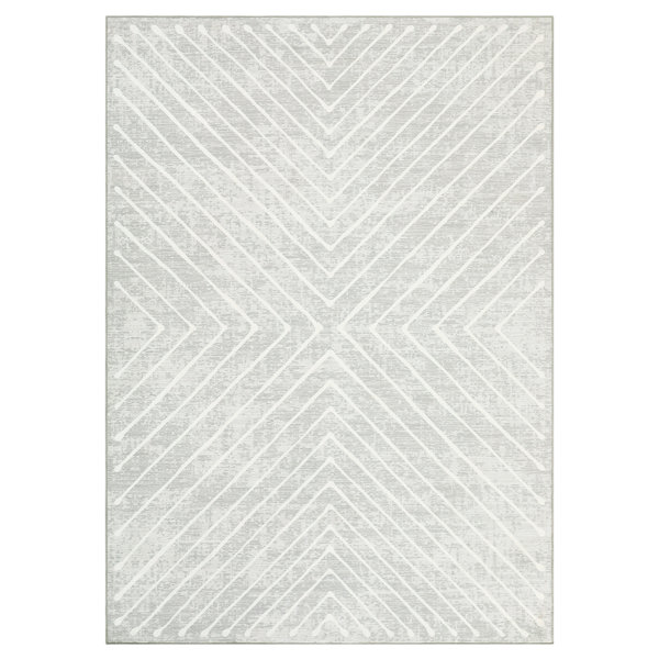 Hokku Designs Modern Striped Solid color Area Rug Machine Washable Low ...
