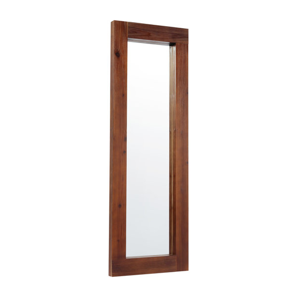 Latitude Run® Rustic Wood Framed Floor Length Mirror - Wall Mounted or ...