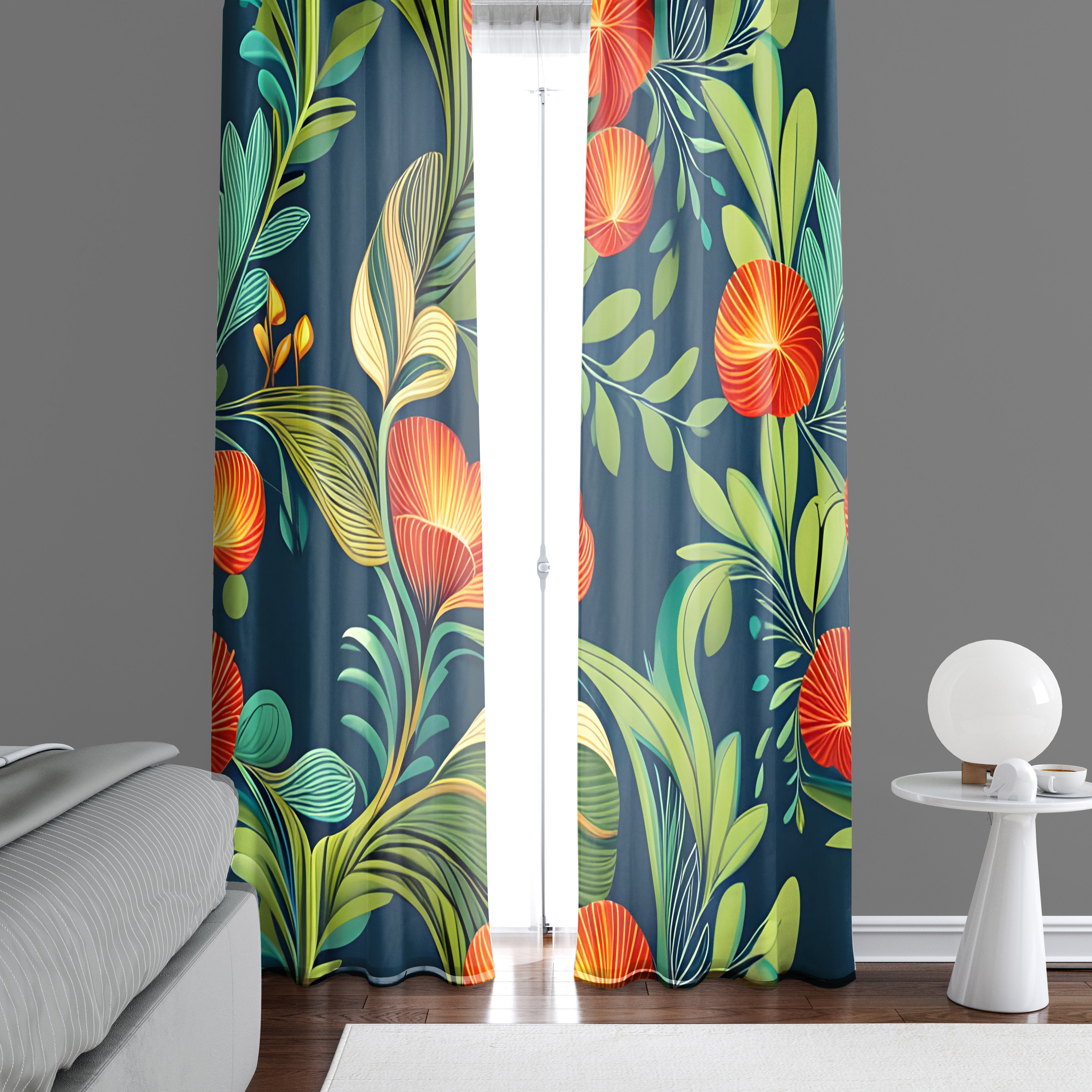 East Urban Home Dartis Polyester Semi-Sheer Curtain Pair | Wayfair