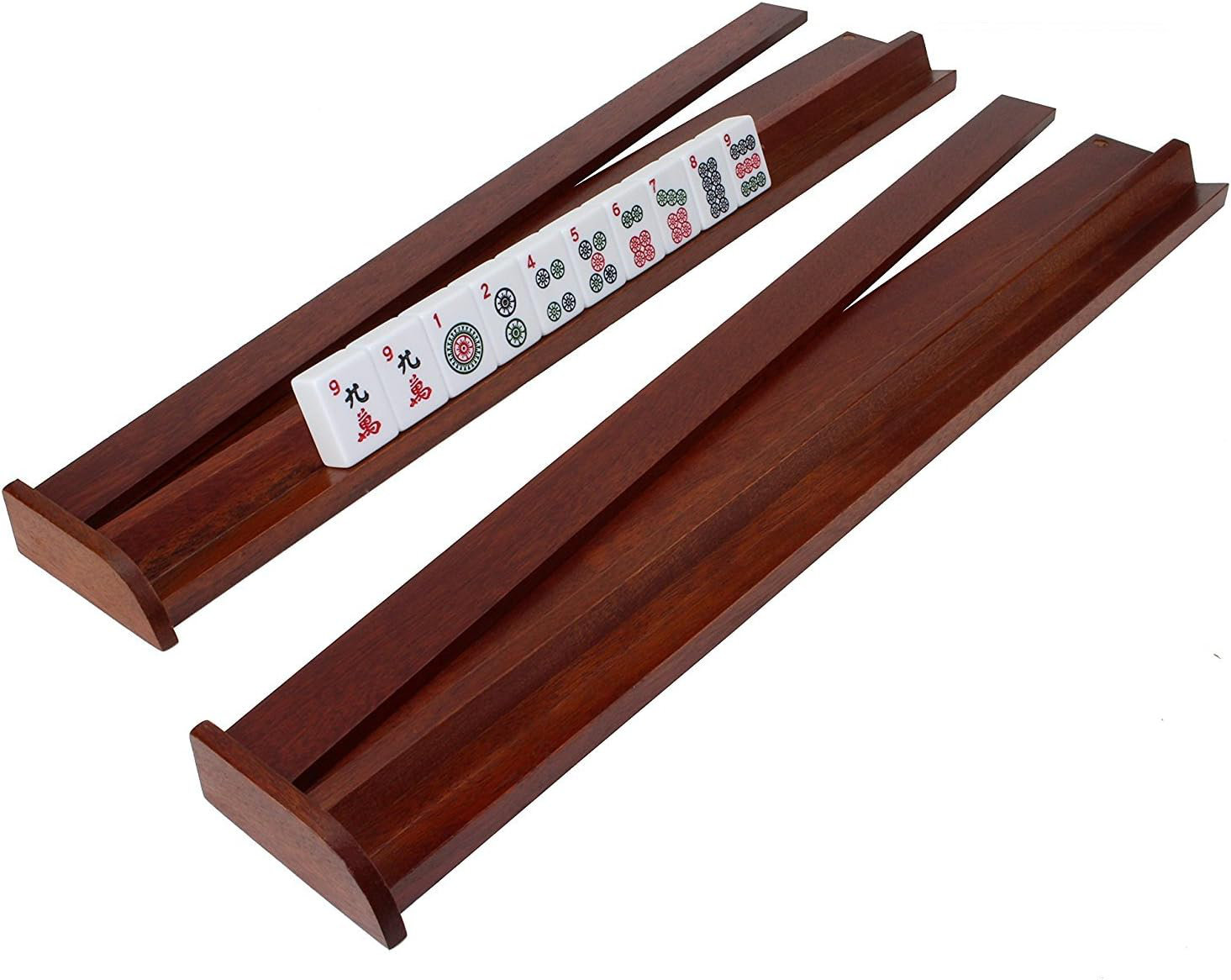 USA MJ TABLE American Mahjong Set in Wood Case 166 Tiles 4 Wooden ...