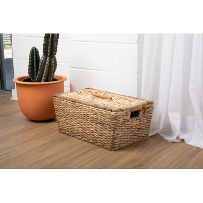 Bayou Breeze Wicker Toy Chest Rattan Basket with Lid & Reviews | Wayfair