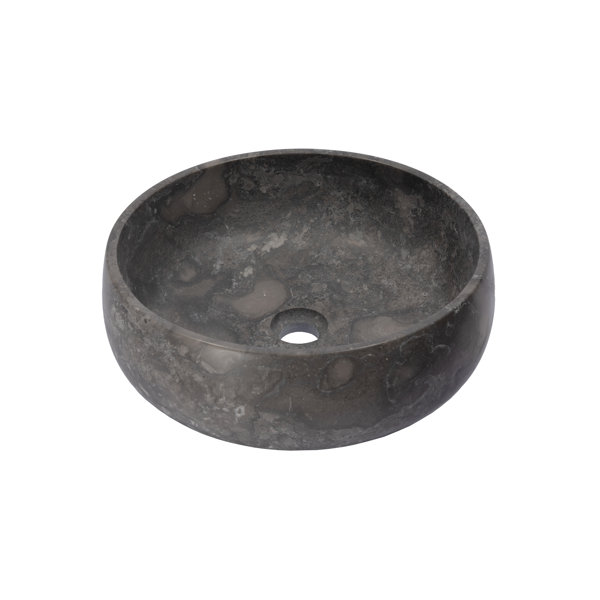 EdenBath Gray/Brown Stone Circular Vessel Bathroom Sink & Reviews | Wayfair