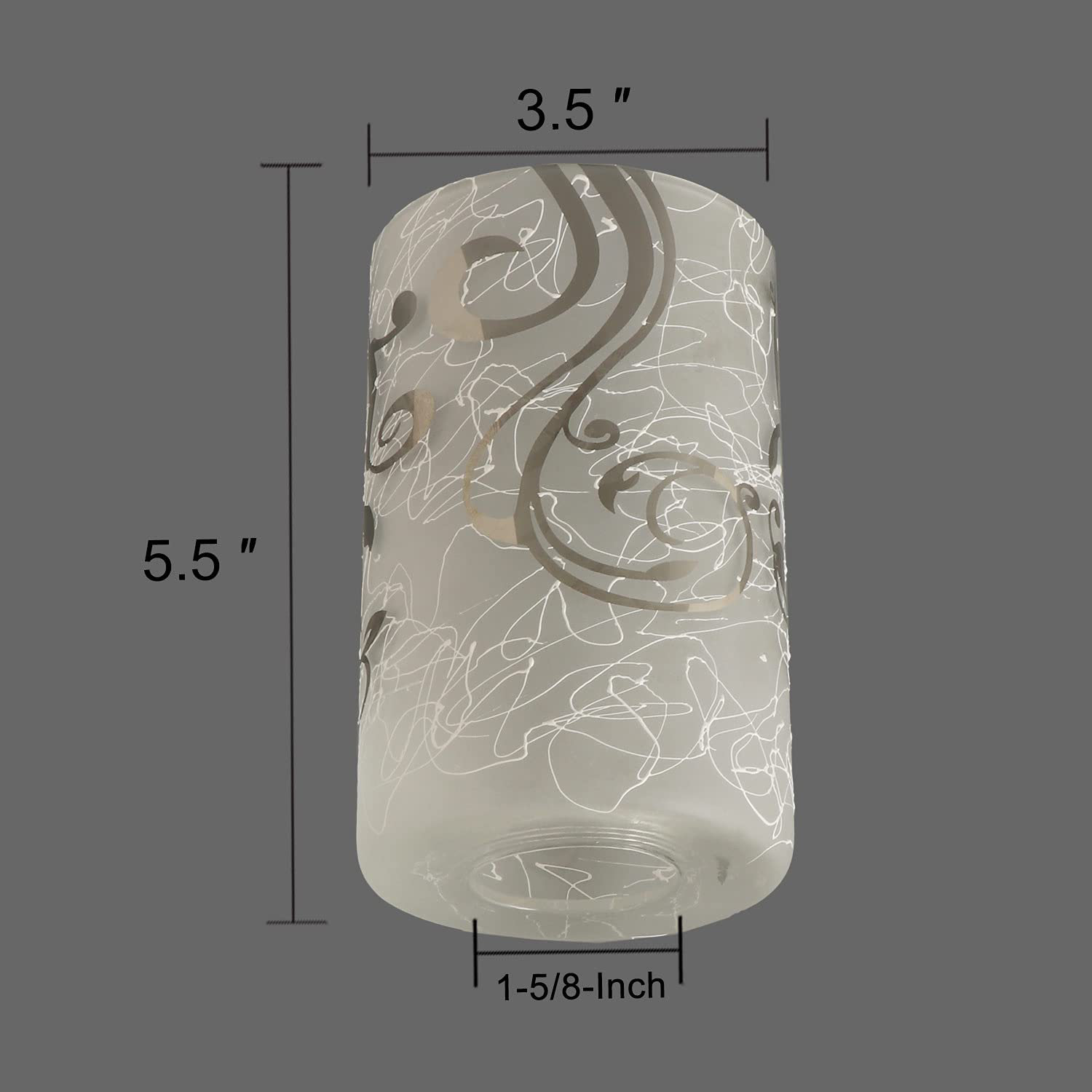 Red Barrel Studio® Electroplated Floral Pattern Replacement Glass Lamp ...