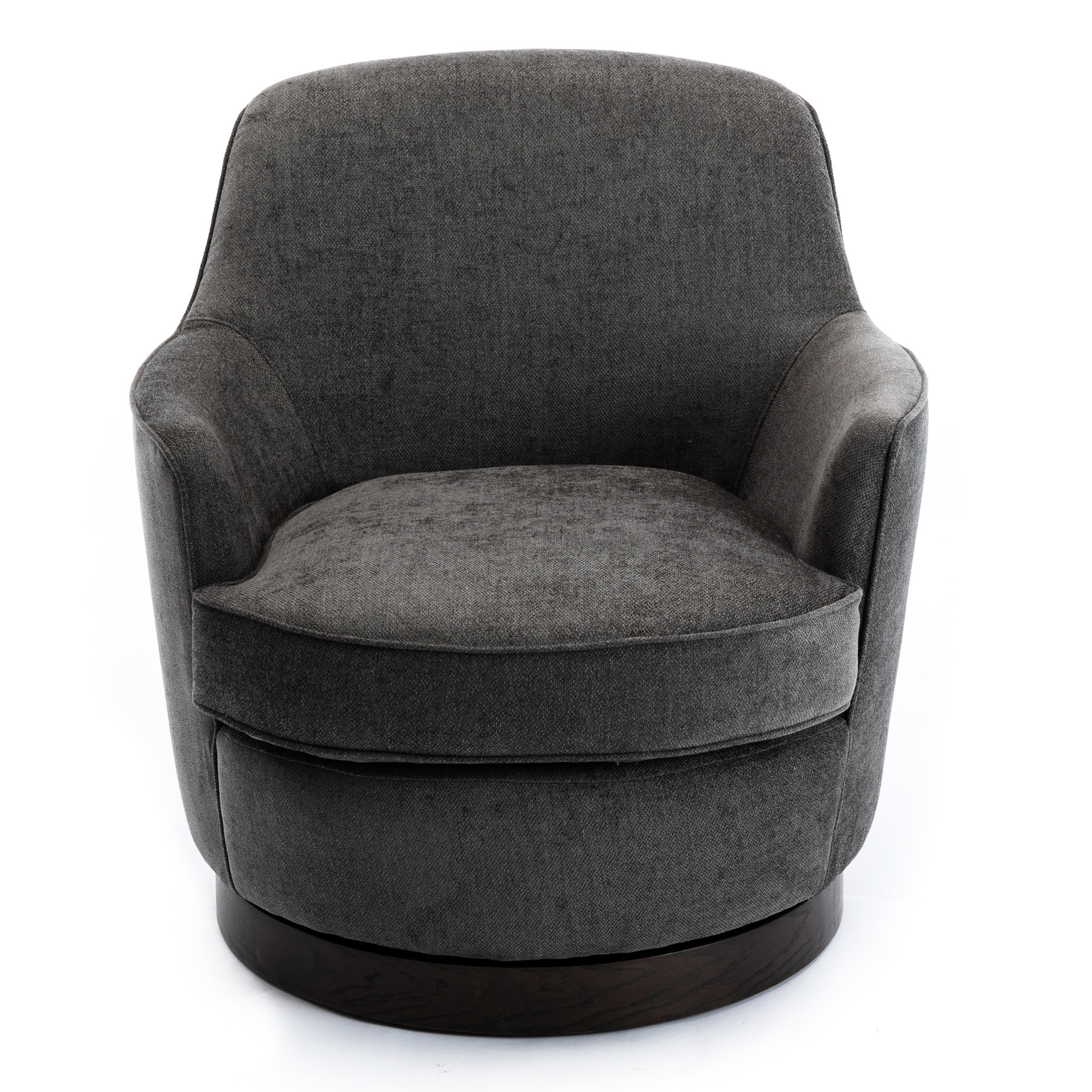 Hokku Designs Charcoal Rotating Armchair - And Comfortable Seat Wood ...