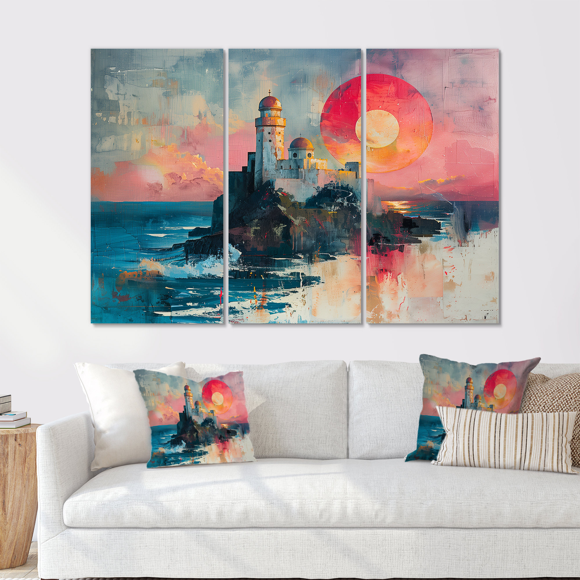 Breakwater Bay Pink Blue Summer Coastal Astral Observatories ...