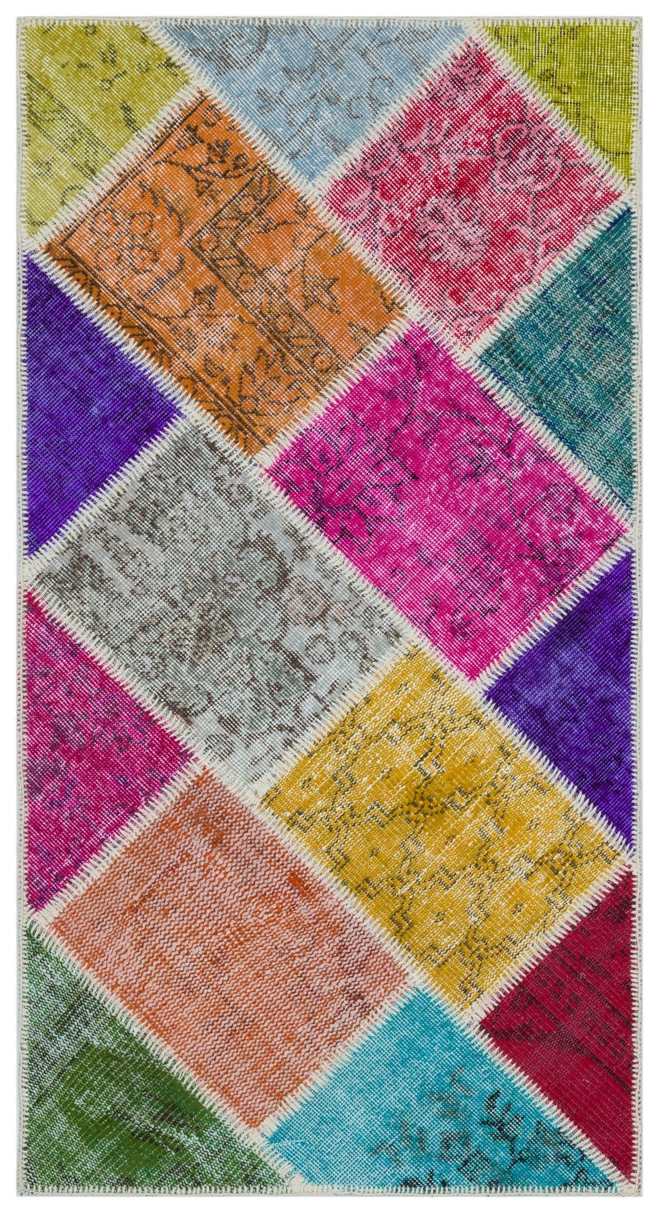 Bungalow Rose Anarae Beige Patchwork Wool Handmade Area Rug - Wayfair ...