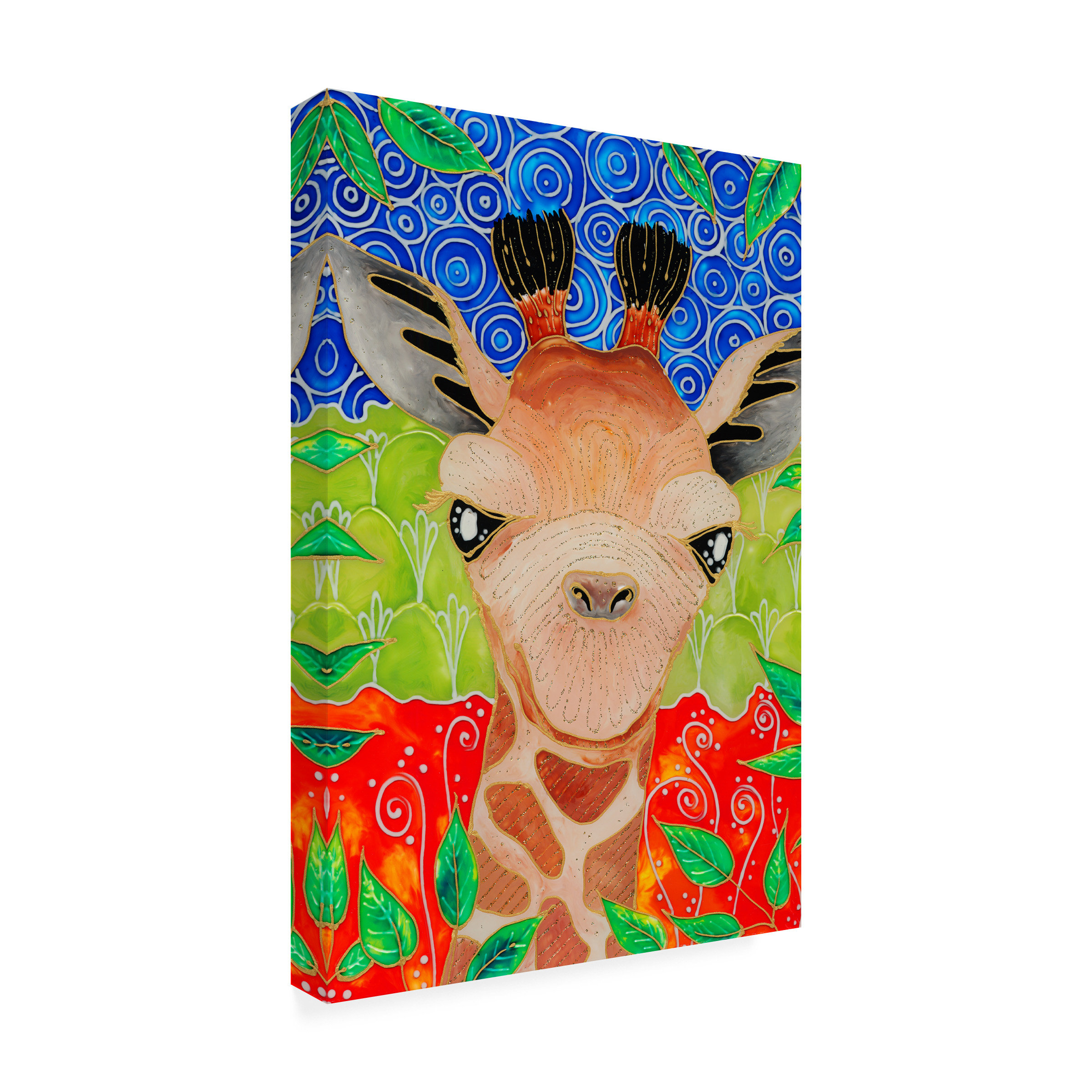 Trinx Giraffe On Canvas by Kims Painted Glass Canvas Art | Wayfair