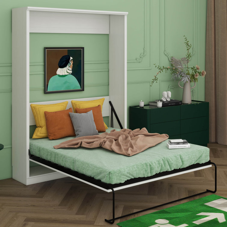 Red Barrel Studio® Full Size Half Self-Close And Open Murphy Bed ...