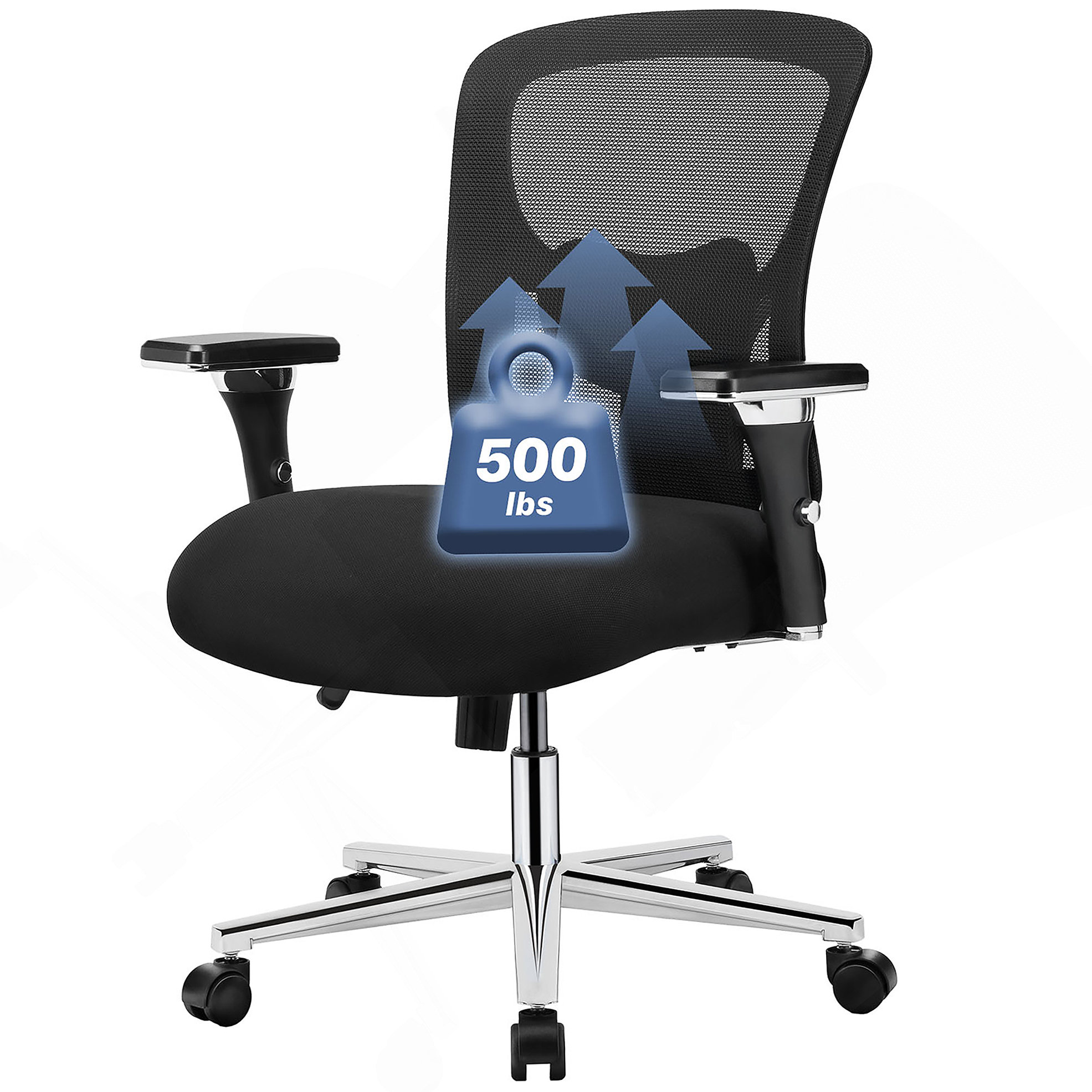 George Oliver Desk chair, waist support, 500 lb heavy-duty mesh ...