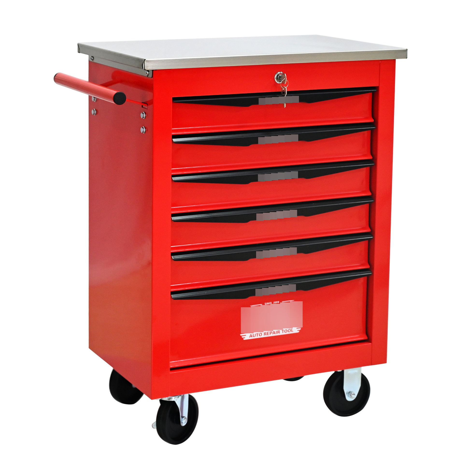 WFX Utility™ 6 Drawers Tool Cart With Wheels - Black&Red Maneuverable ...