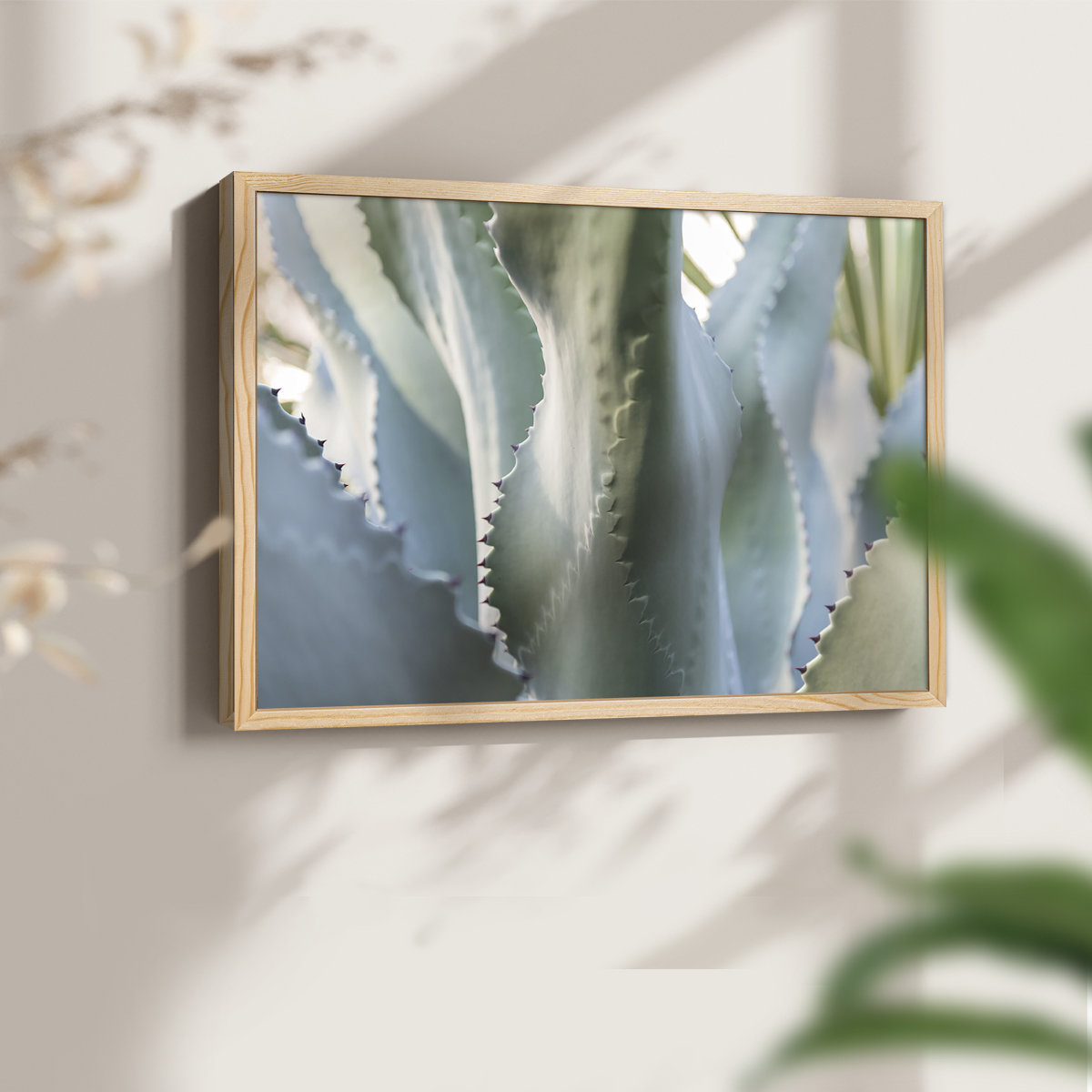 Highland Dunes Blue Agave II -Framed Print - Restickable | Wayfair