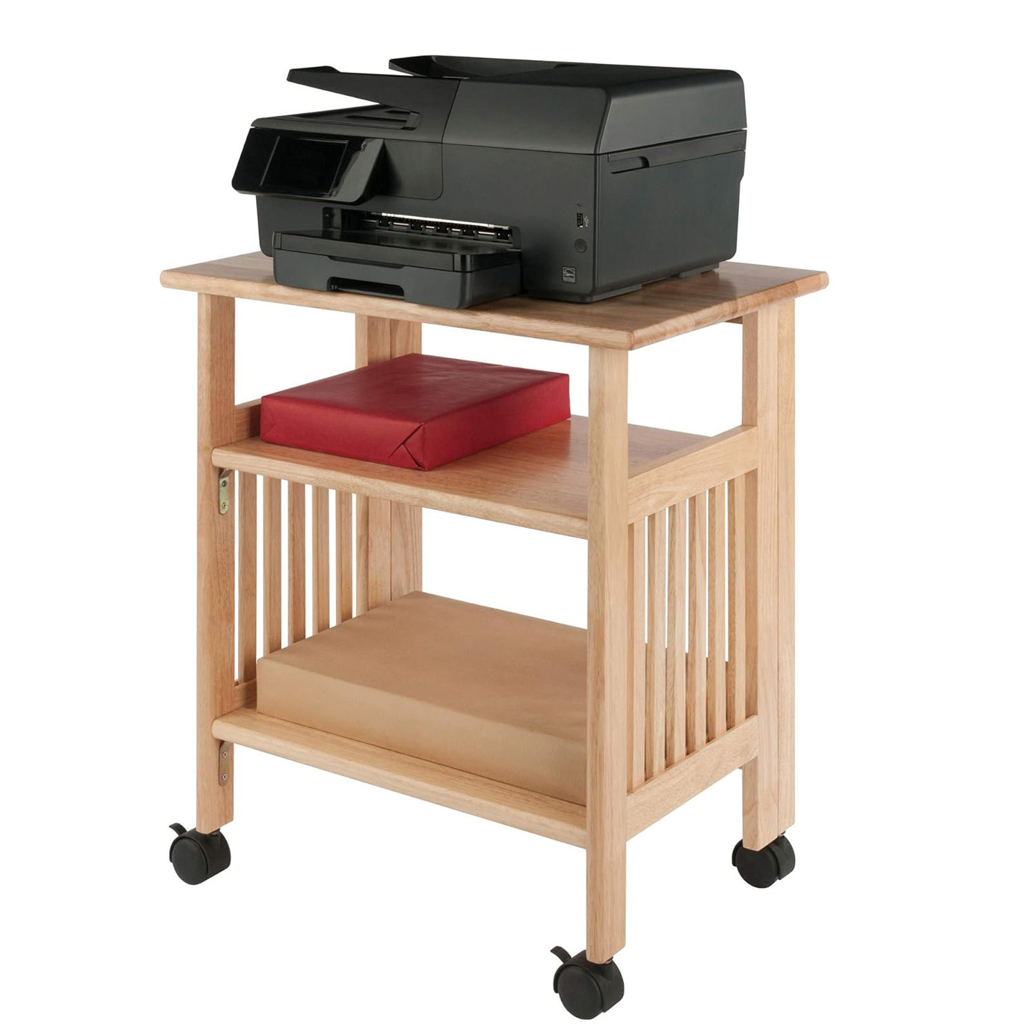 OPTERWQ 27'' H x 24'' W Printer Stand with Wheels | Wayfair