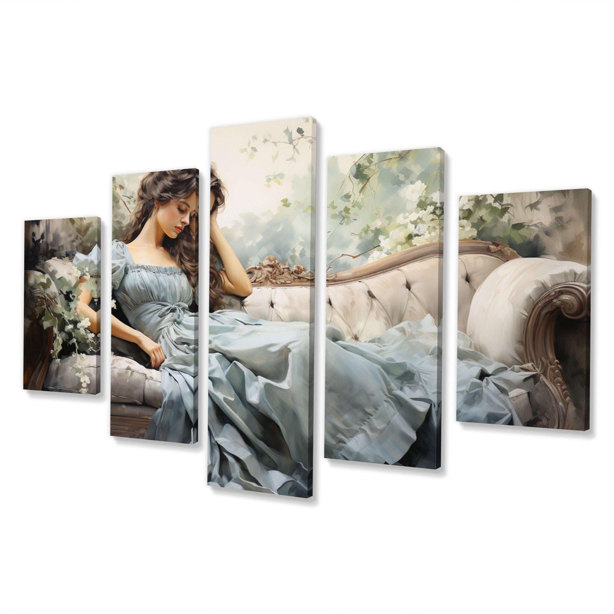 House of Hampton® Fashion 1850S Suffused Portrait On Canvas 5 Pieces ...