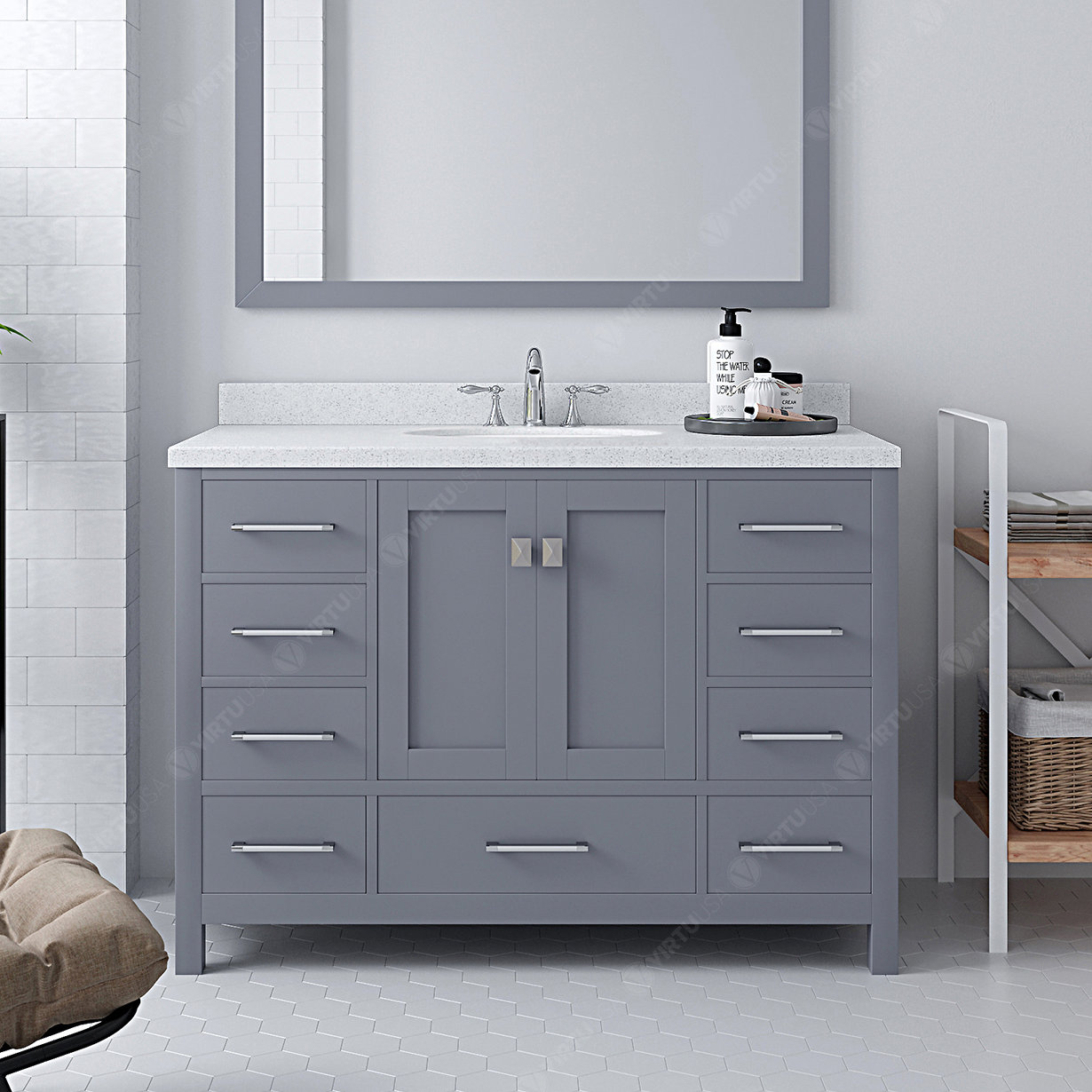 Wade Logan® Ami-Lou 48" Single Bathroom Vanity Set & Reviews | Wayfair