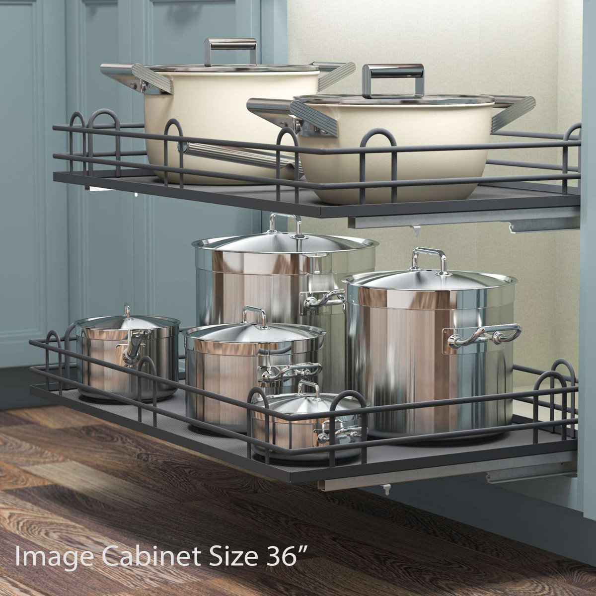 Mint Pantry® Kitchen Cabinet Pull Out Basket Shelf & Reviews | Wayfair