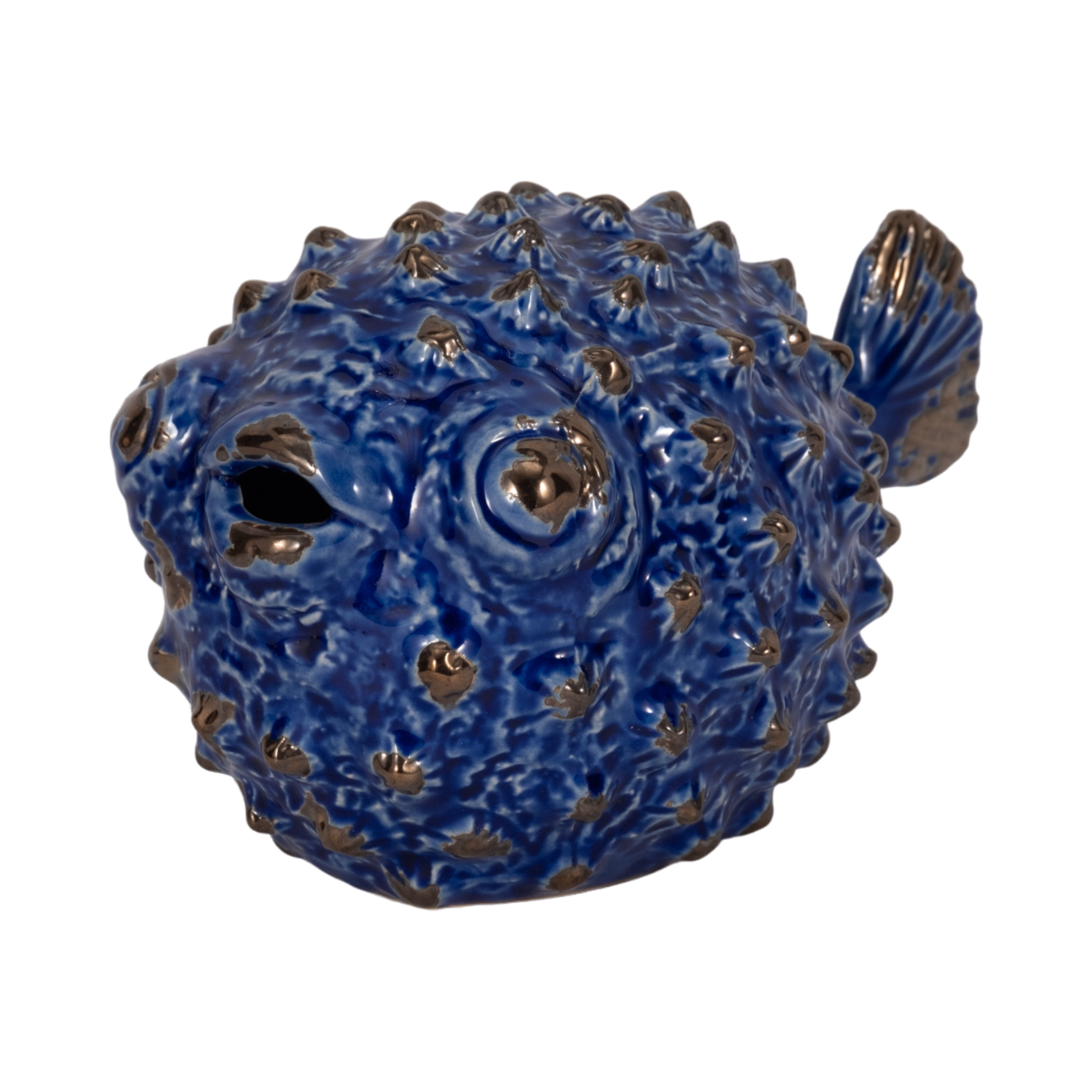 Highland Dunes Whimsical Coastal Ceramic Pufferfish Figurine & Reviews ...