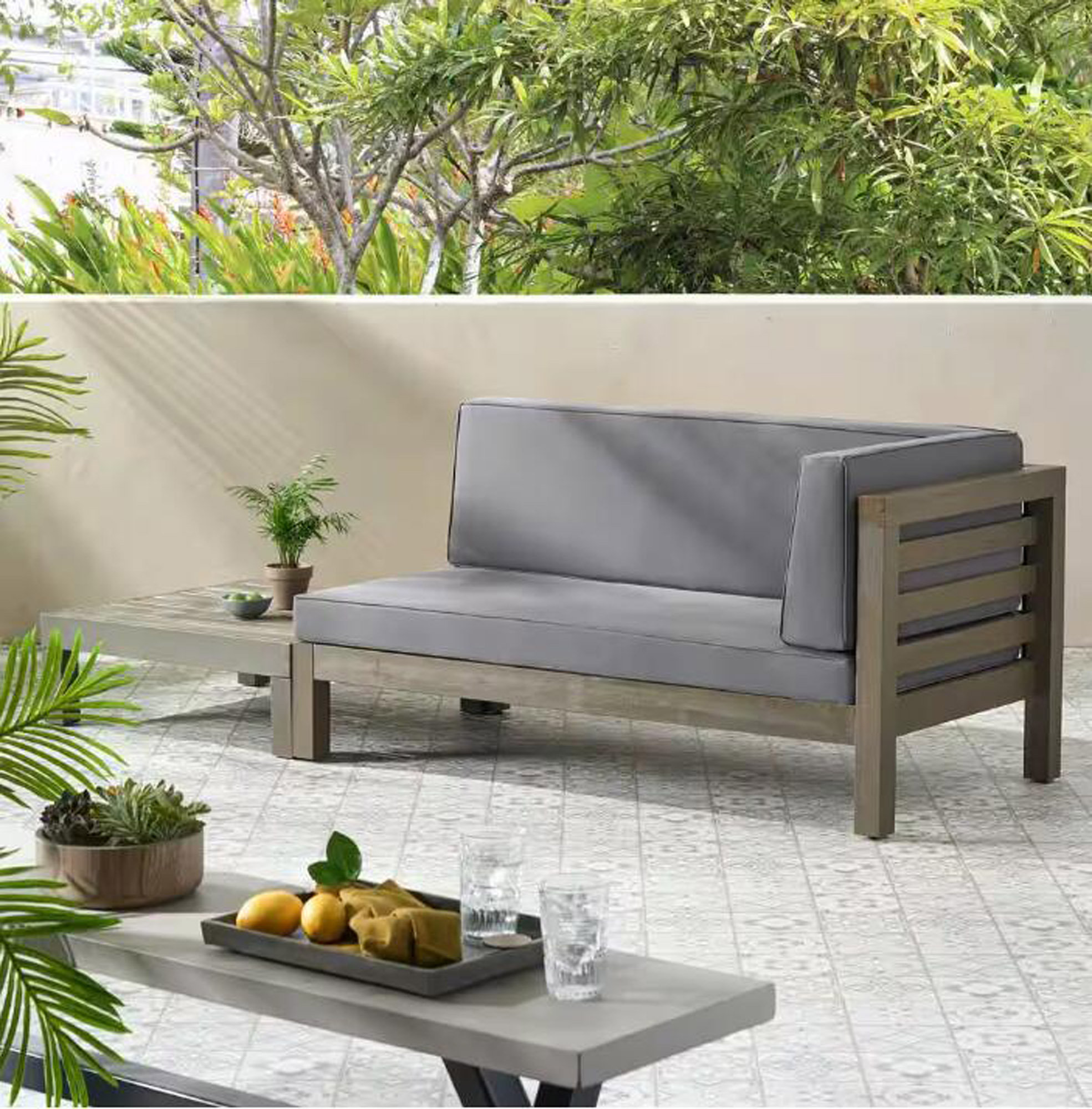 Hokku Designs Right Corner Bench And Coffee Table | Wayfair