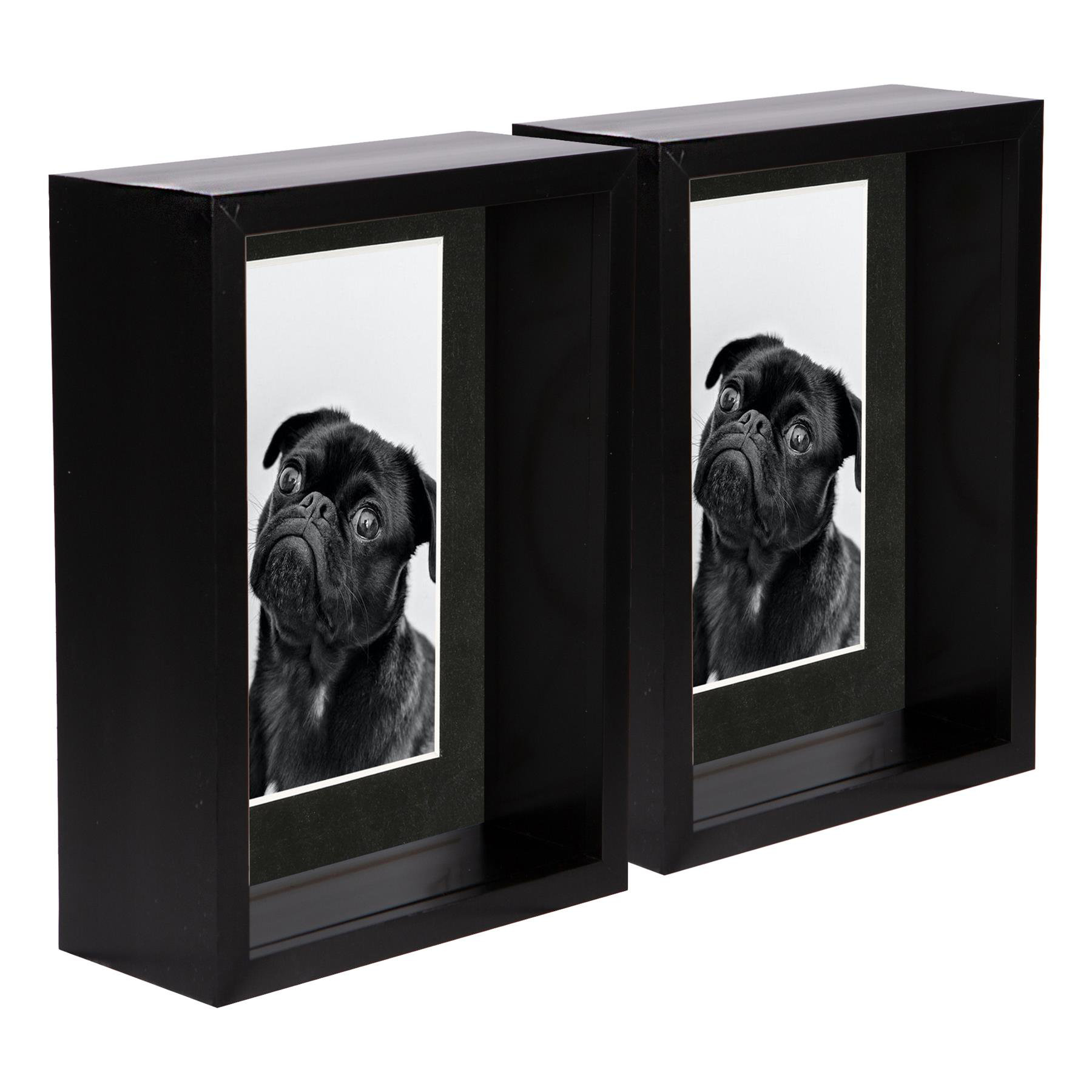 Nicola Spring - 5" x 7" 3D Deep Box Photo Frames - 4" x 6" Mount ...