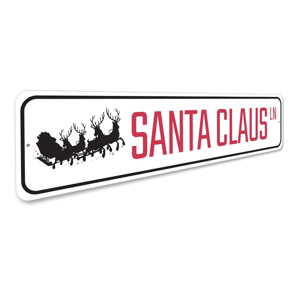 Lizton Sign Shop, Inc Santa Claus Lane Sleigh Holiday Custom Aluminum ...