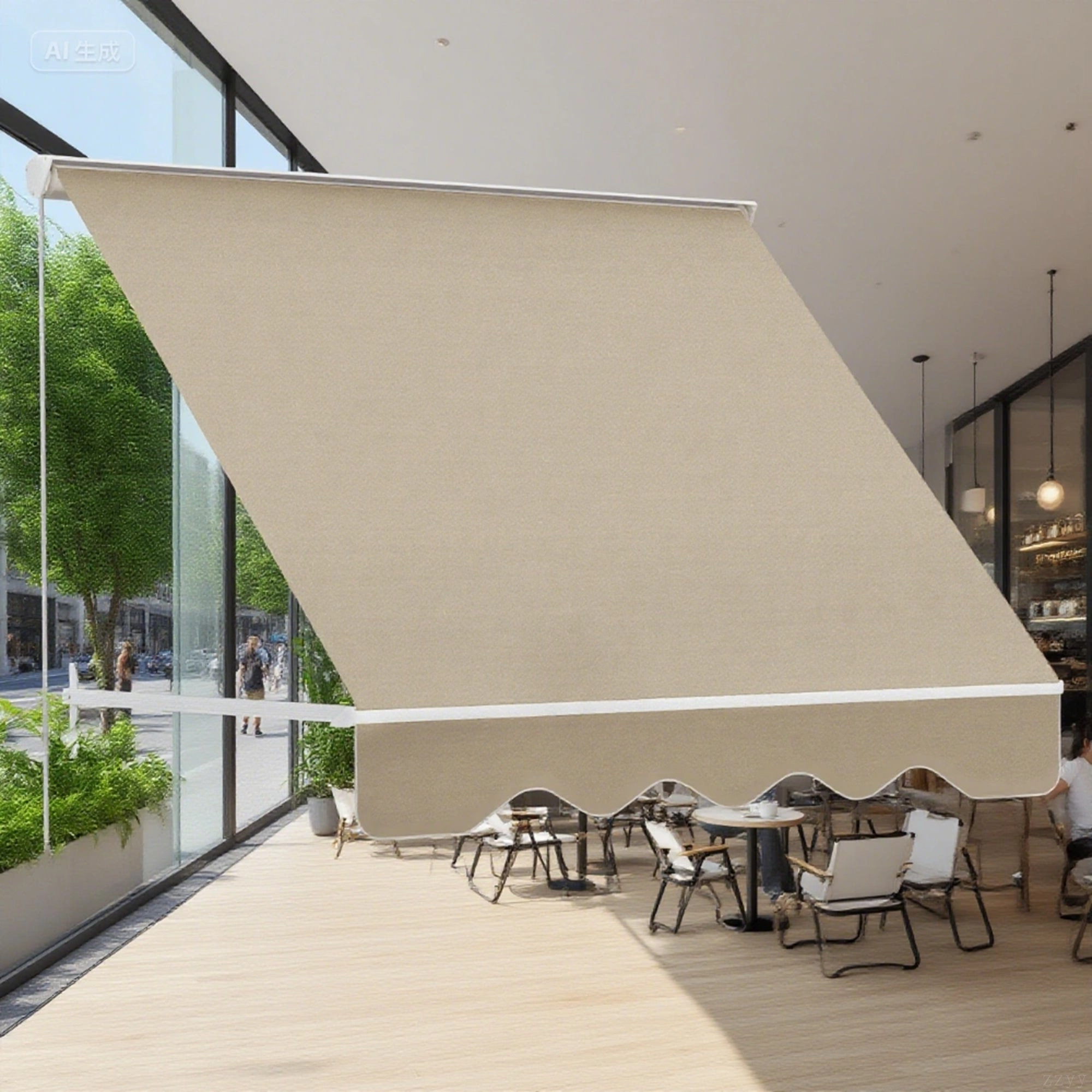 Galibens Window Awning Arm Manual Retractable Window Awning Sun Shade ...