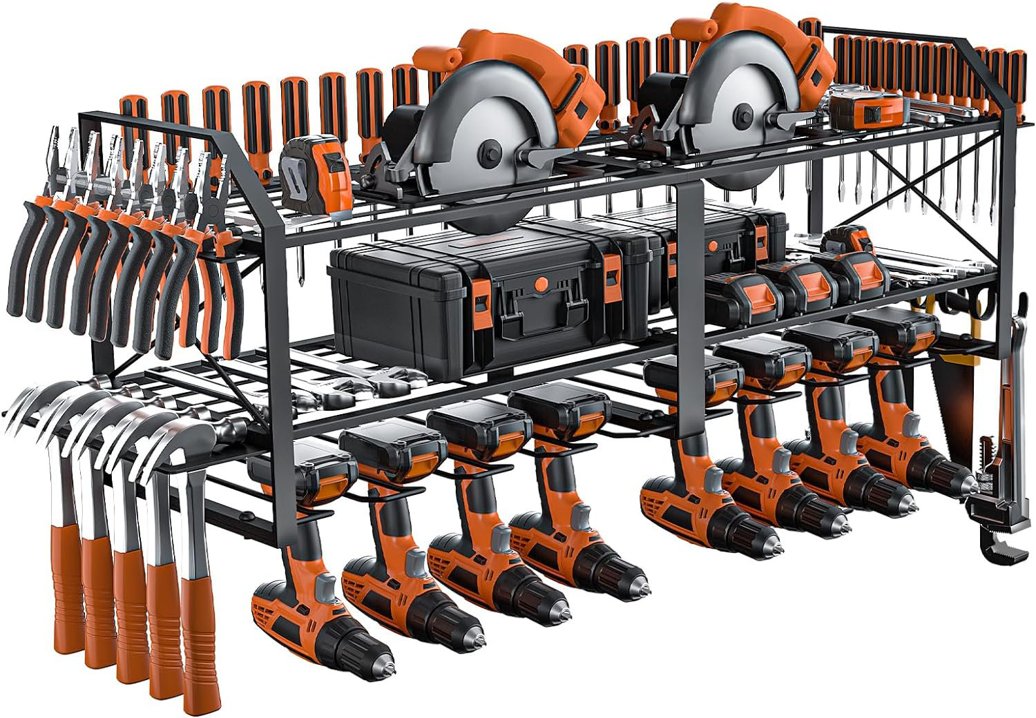 WFX Utility™ Power Tool Organizer Holder Wall Mount Storage Rack For ...