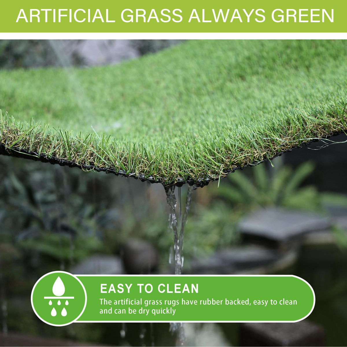 CMCUSTOM Fake Grass for Dogs to Pee On Artificial Turf for Dogs Grass ...