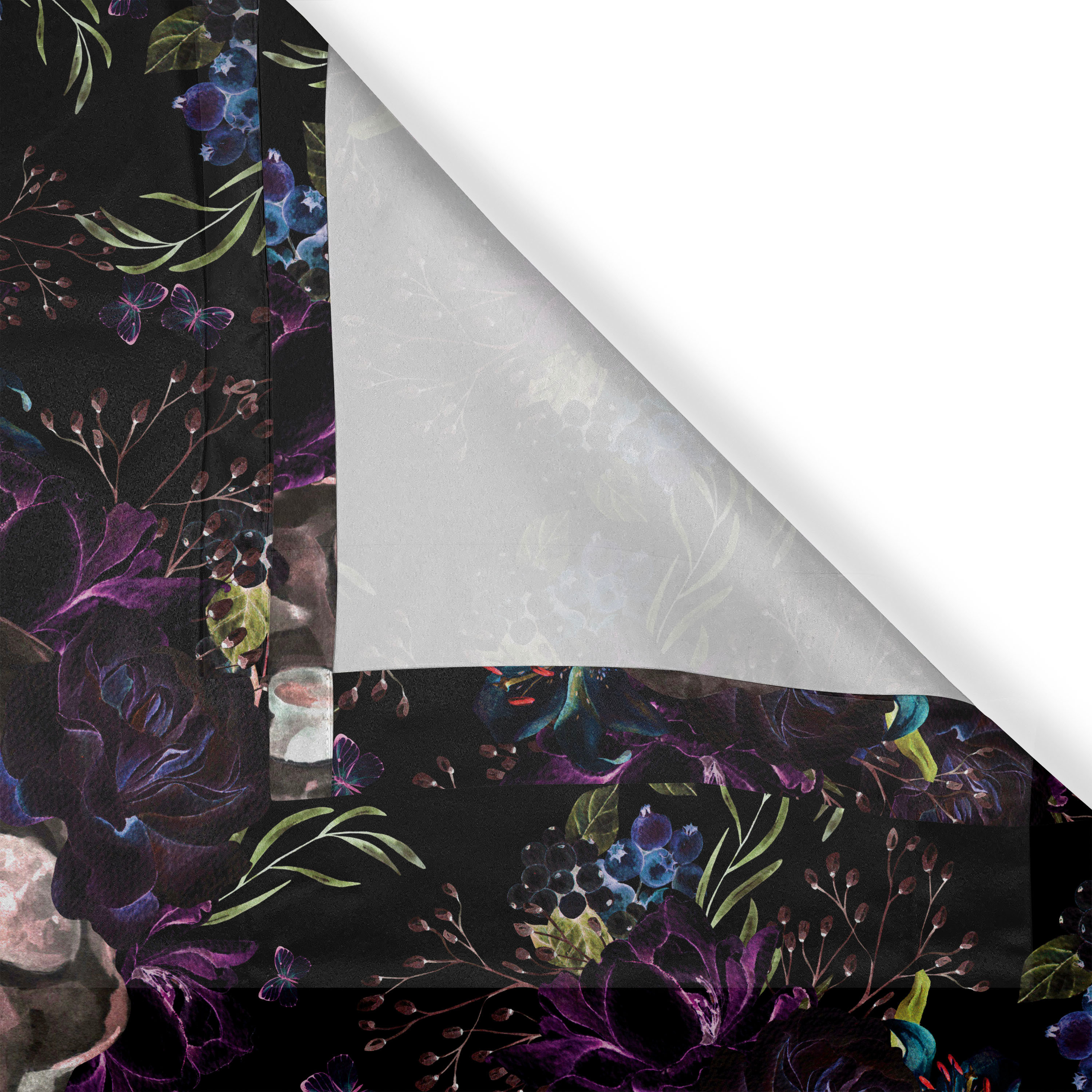 Dakota Fields Halloween Grommet Curtain Spooky Skull Exotics Boho Dark ...