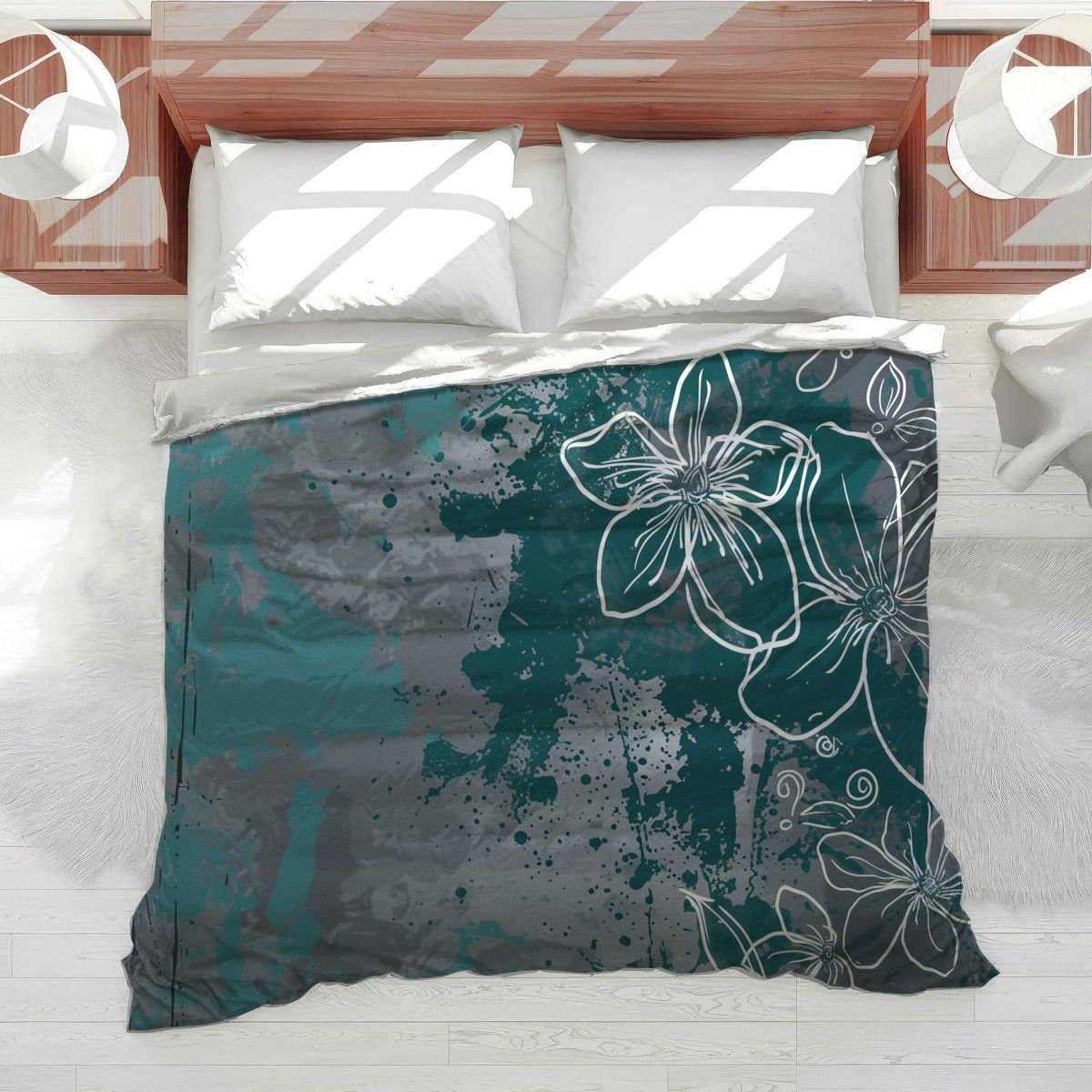 VisionDecor Botanical Bedding Cool Pattern Comforter Abstract | Wayfair