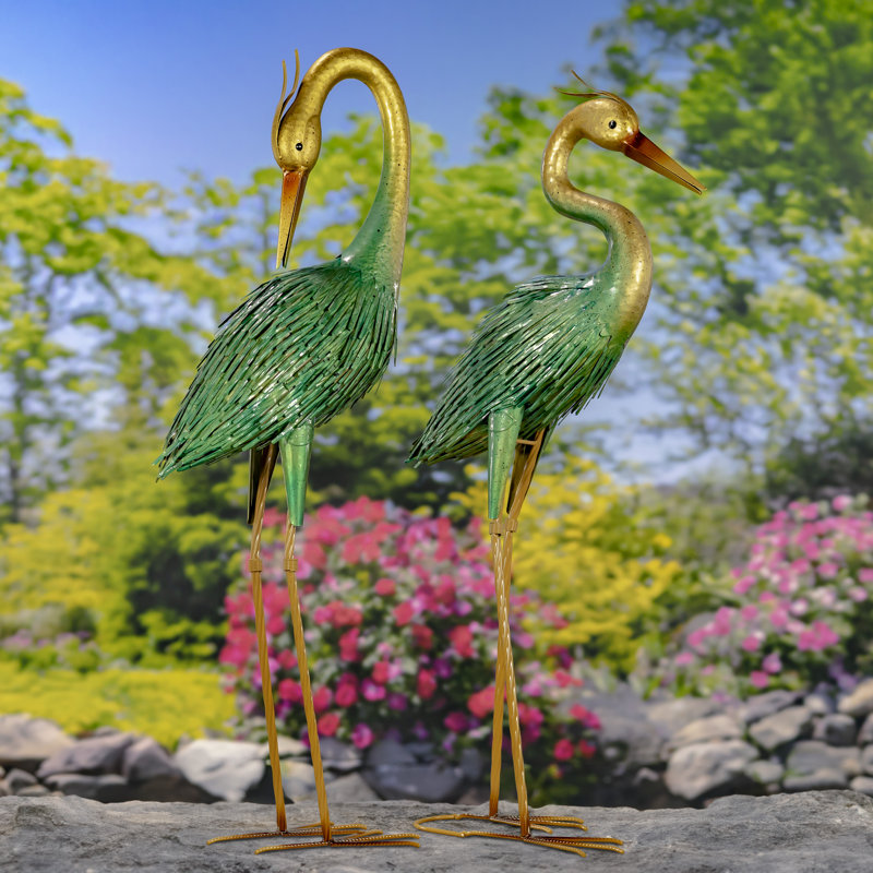 Wildon Home® Oribella Heron Animals Weather Resistant Iron Garden ...