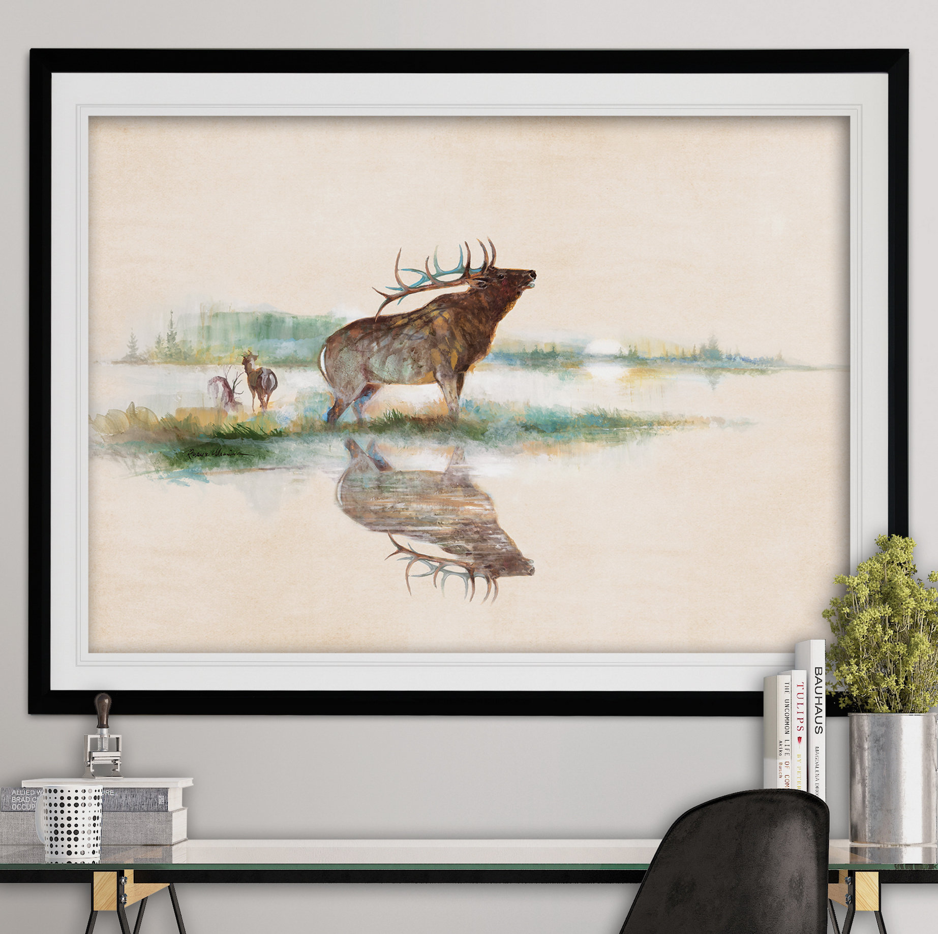 Millwood Pines Misty Elk - Picture Frame Print - Wayfair Canada