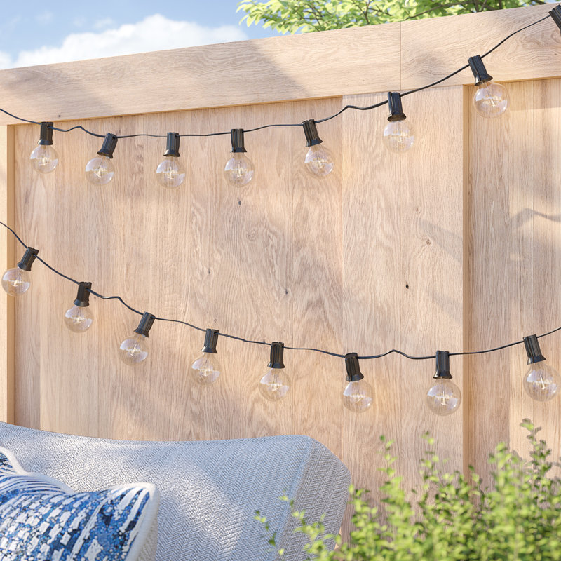 Arlmont & Co. Renfro Outdoor 25 - Bulb 25'' Plug-in Globe String Light ...