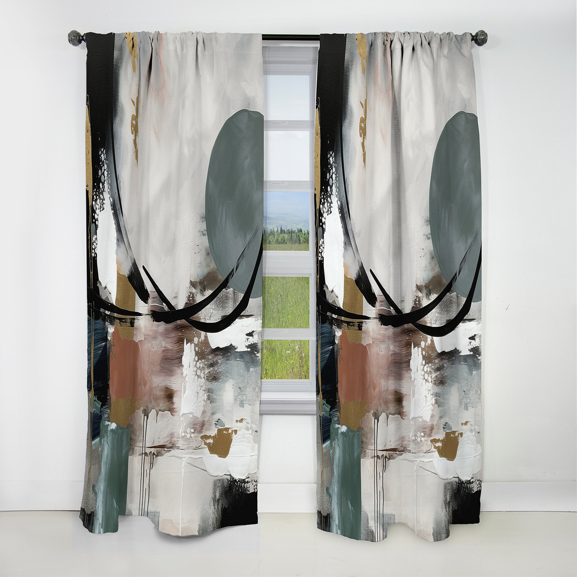 Dakota Fields Khiara - Abstract Curtain - Blackout Abstract Curtain - 1 ...