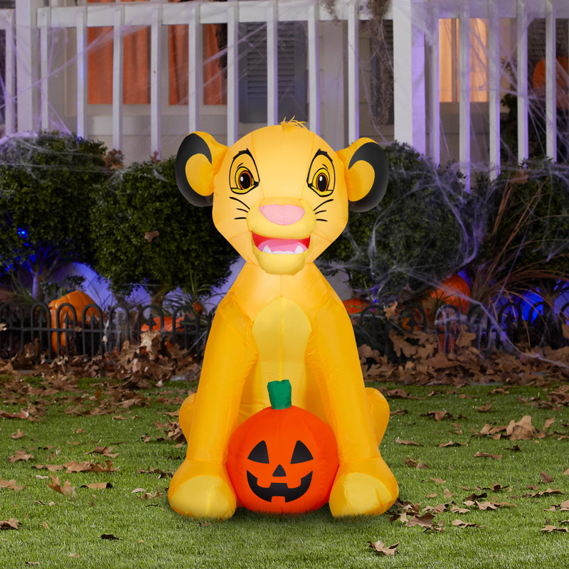 Gemmy Industries Airblown Simba with Cape Disney | Wayfair