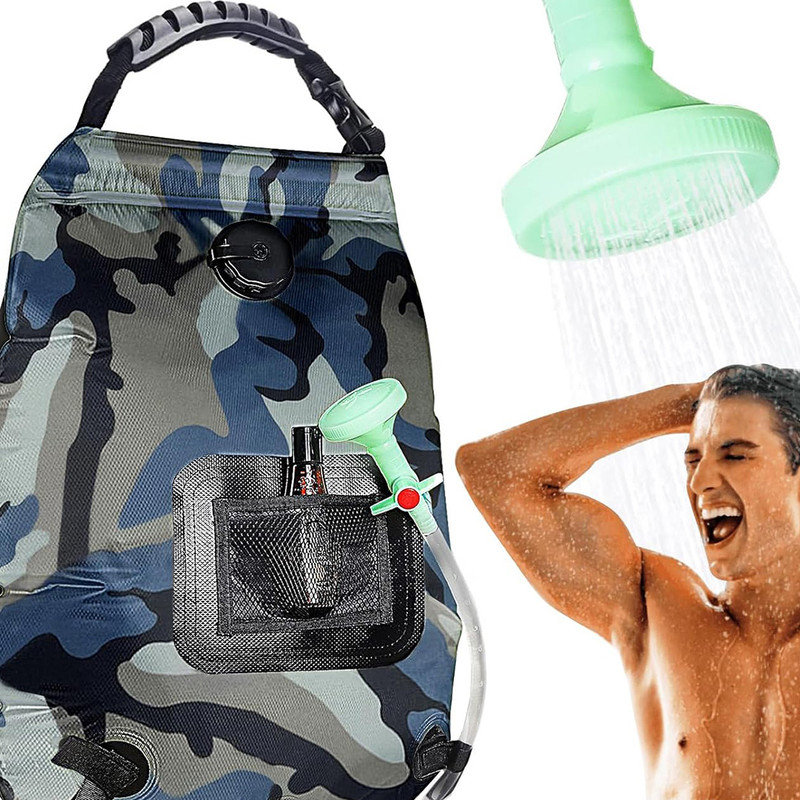 Trazla Solar Powered Portable Plastic Hanging Shower Outdoor Shower and ...