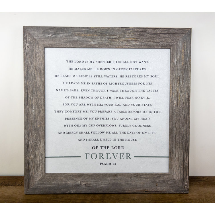 Gracie Oaks The Lord Is My Shepherd Framed Print - Wayfair Canada